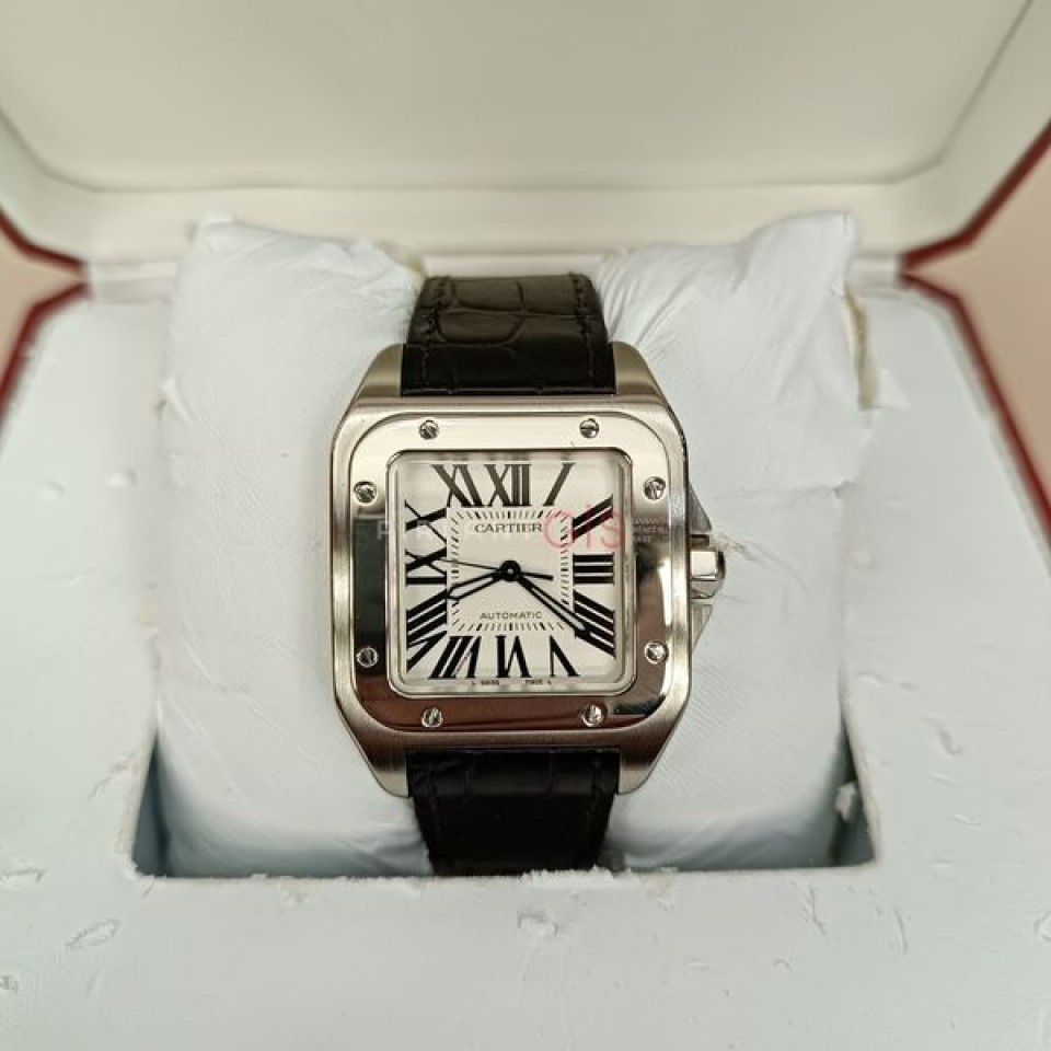 CARTIER Santos 100 Medium Model Automatic W20106X8 Kad n Kol Saati